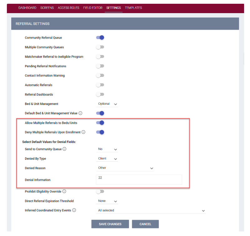 Referral Settings: Overview